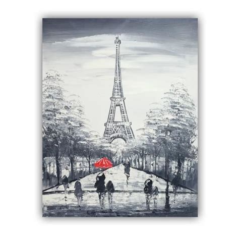 Peinture Sur Toile Tour Eiffel Handmade Painting Of The Eiffel Tower Achat Vente Tableau