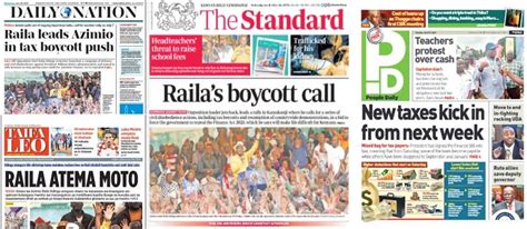 Newspapers Review Confusion As Kenya Kwanza Announces Resumption Of