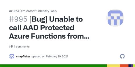 Bug Unable To Call Aad Protected Azure Functions From Asp Net Application Issue