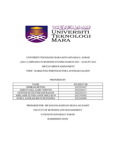 mkt assignment 2 notes 99999 clone universiti teknologi mara kota
