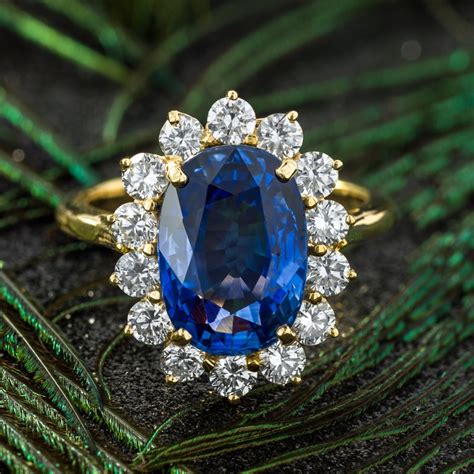 Sapphire And Diamond Ring 18k Yellow Gold J S Fearnley 5639