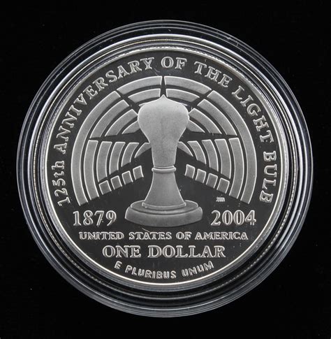P Thomas Edison Commemorative Silver Dollar Proof Pristine Auction