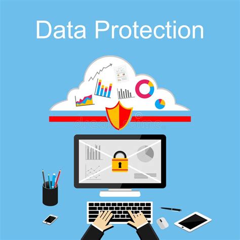 Data Protection Or Internet Security Illustration Stock Vector Illustration Of Folder