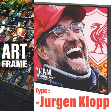 ポップアートフレーム 壁掛け 25cm×25cm Jurgen Klopp ユルゲン・クロップ インテリア絵画おしゃれ雑貨 Paf