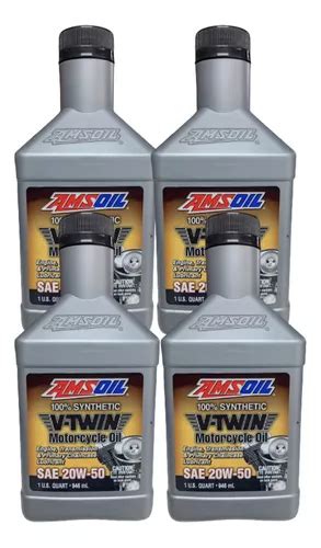 Aceite Sintetico Amsoil Original 20w50 V-twin 946ml 4pzas