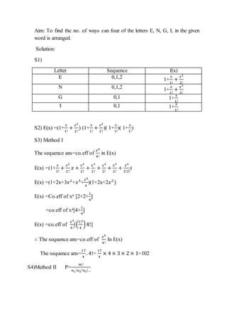Exponential Generating Function PDF