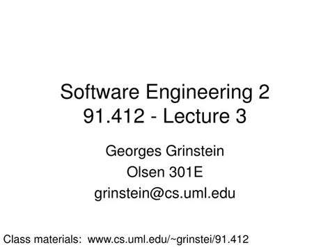 Ppt Software Engineering 2 91412 Lecture 3 Powerpoint Presentation