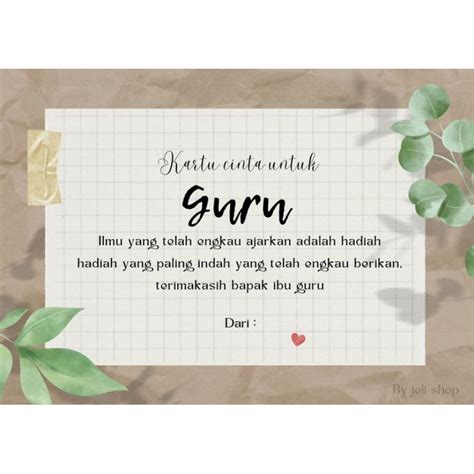 Jual Kartu Ucapan Hari Guru Isi 10 Pcs Shopee Indonesia