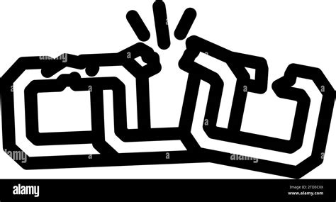 Broken Link Line Icon Vector Illustration Stock Vector Image Art Alamy