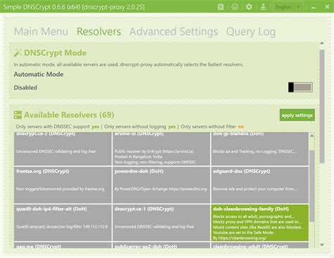 Configure CleanBrowsing With Simple DNSCrypt Windows DNS Content Filtering