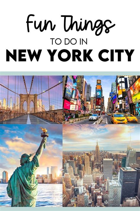 Fun Things To Do In New York City Travel Route Travel Tips Travel