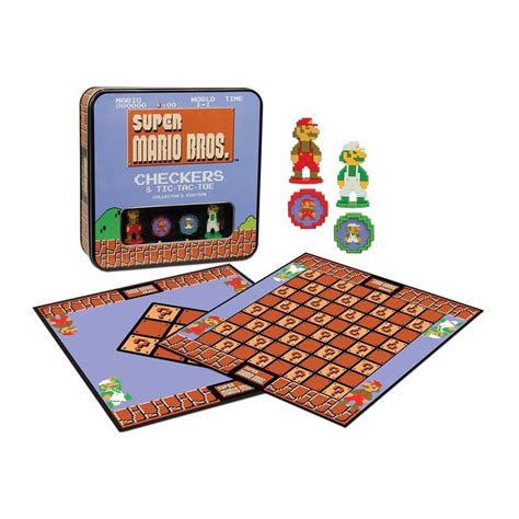 Super Mario Bros Combo Checkers Tic Tac Toe Collectors Edition