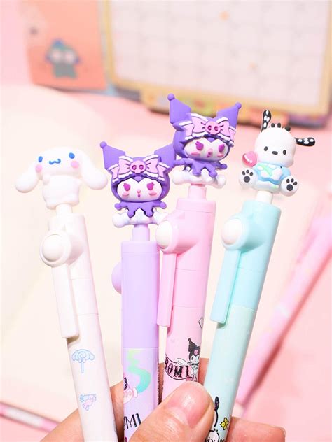 Cute Character Rotating Toy Gel Pen 17cm Cute Cartoon Spinner Pen For