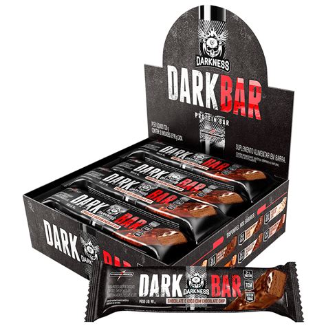 Barra De Proteína Dark Bar 90g Caixa Com 8 Unidades Darkness