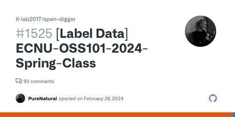 Label Data ECNU OSS101 2024 Spring Class Issue 1525 X Lab2017