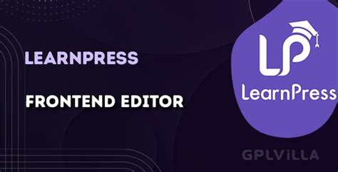 Learnpress Frontend Editor Gplvilla
