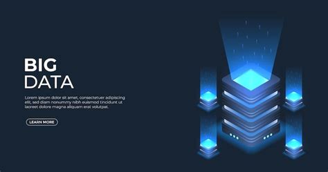 Premium Vector Big Data Isometric Vector Illustration Server Room