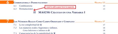 Spacing How Increase The Vertical Space Between Two Labels From The Table Of Contents TeX