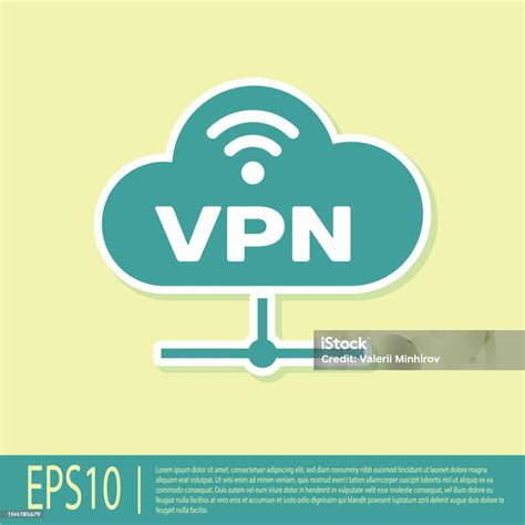 녹색 Vpn 네트워크 클라우드 연결 아이콘 노란색 배경에 고립 사회 기술 클라우드 컴퓨팅 개념입니다 벡터 일러스트 0명에 대한 스톡 벡터 아트 및 기타 이미지 Istock
