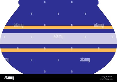 Decorated Vase Icon Over White Background Vector Illustration Stock