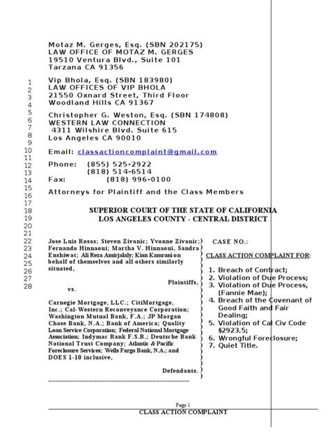 Class Action Complaint Pdf Foreclosure Government Sponsored