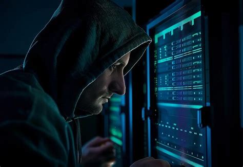 Premium Photo Photo Portrait Of Hacker Background With Gloves And Laptop