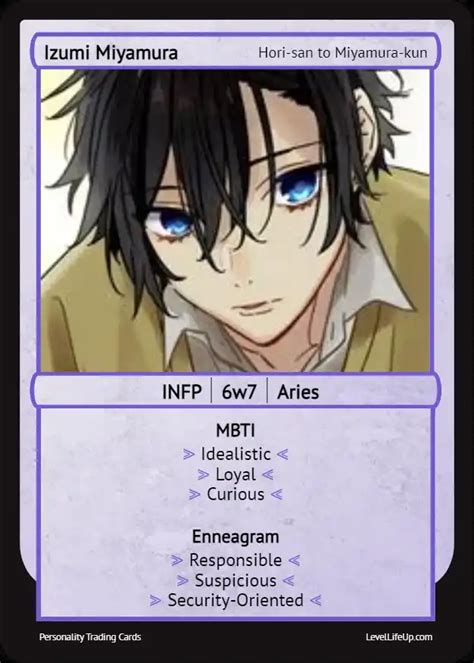 Izumi Miyamura Enneagram And Mbti Personality Type Level Life Up