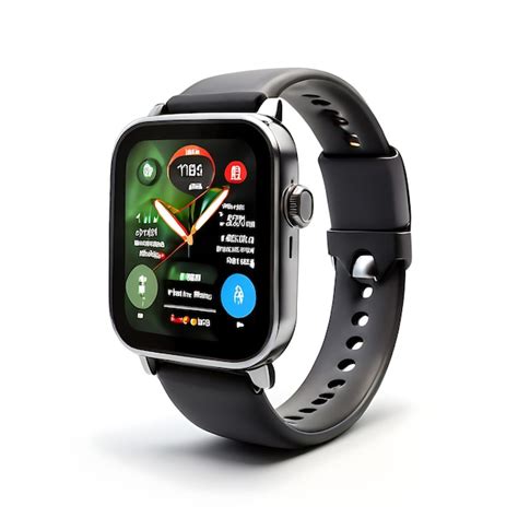 Bluetooth Enabled Smart Watch On A Plain White Background Premium Ai Generated Image