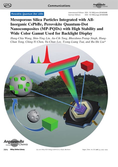 Pdf Mesoporous Silica Particle Integrated With All Inorganic Cspbbr3