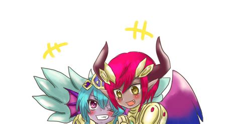 パズドラ ハーピィ×フロスト落書き漫画 ぬるかんのマンガ 漫画 パズルandドラゴンズ パーピィデーモン Pixiv