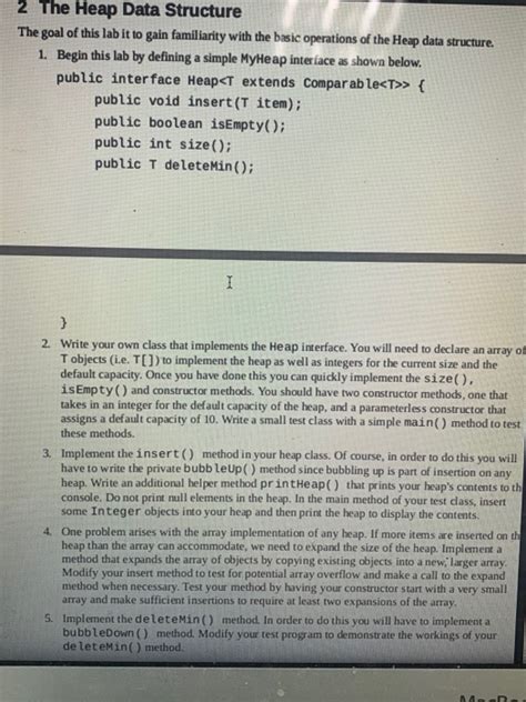 Write Your Own Class That Implements The Heap Chegg
