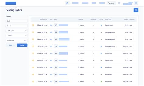 Track Pending Orders