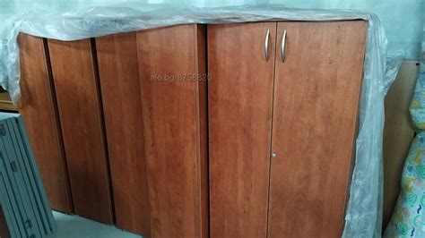 Офис шкаф двукрил гардероб с рафтове 80 160 40 4 рафта Гардероб Мебели за дома и офи