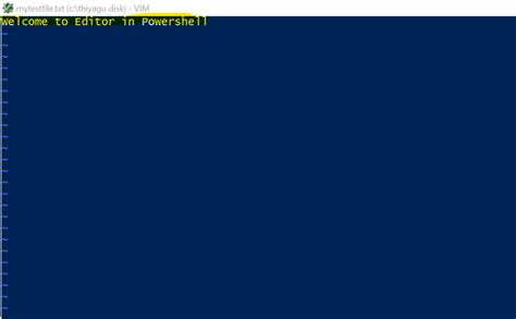 How To Use Vim Editor In Powershell Powershell
