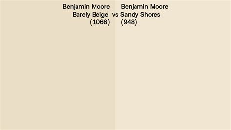 Benjamin Moore Barely Beige Vs Sandy Shores Side By Side Comparison
