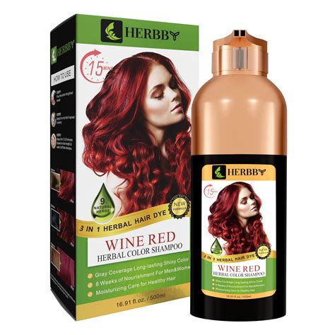 Herbby Hair Color Shampoo For Gray Hair Coverageandcolor Transform With 9