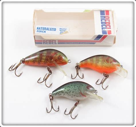 Rebel Naturalized Humpy And Teeny R Lot Of Three Lures With One Box