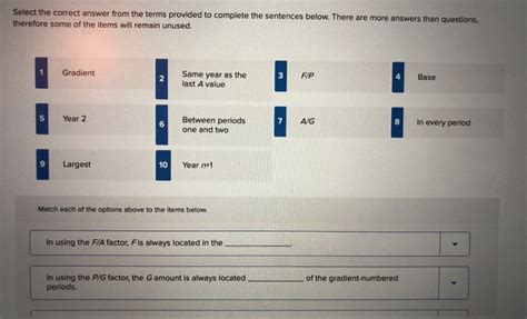 Solved Select The Correct Answer From The Terms Provided To