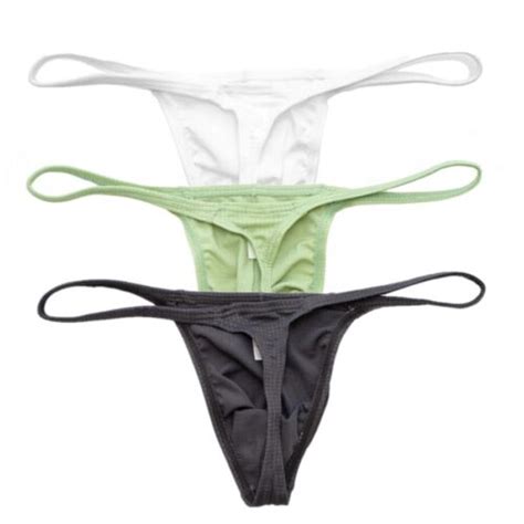 3pcs Underwears Mens Thongs T Back Sexy Lingerie Tangas Hombre Bikini