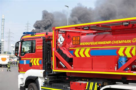 Werkfeuerwehr Chempark Leverkusen Einsatzubung Werkfeuerwehr Chempark