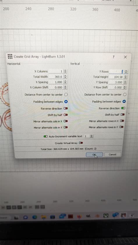 grid array problem with fill settings lightburn software questions