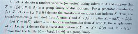 SOLVED Let X denote a random variable or vector taking values in Î and suppose that F f