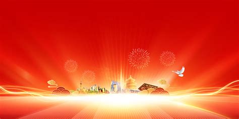 红色主题展板背景28素材cnn