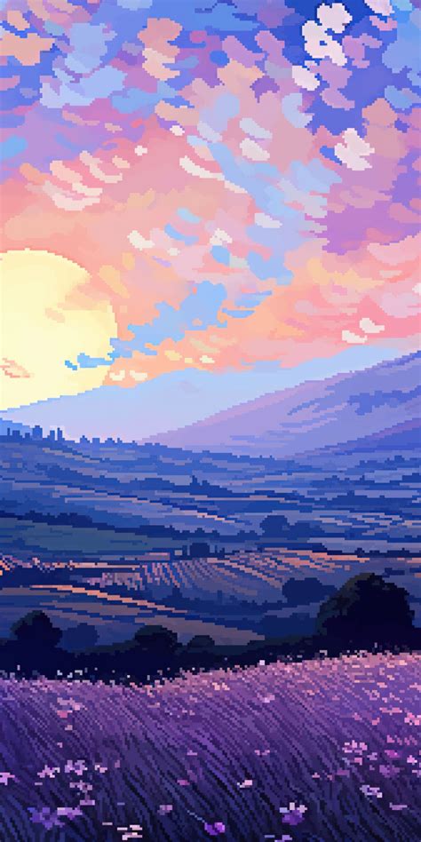Tuscany Wallpaper 4k Pixel Art Sunset