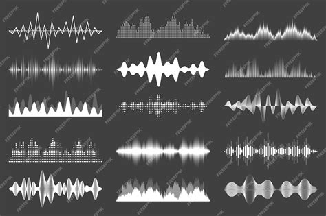 Premium Vector Sound Waves Collection Analog And Digital Audio Signal Music Equalizer