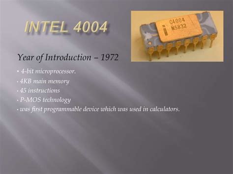 Evolution Of Microprocessors Pptx