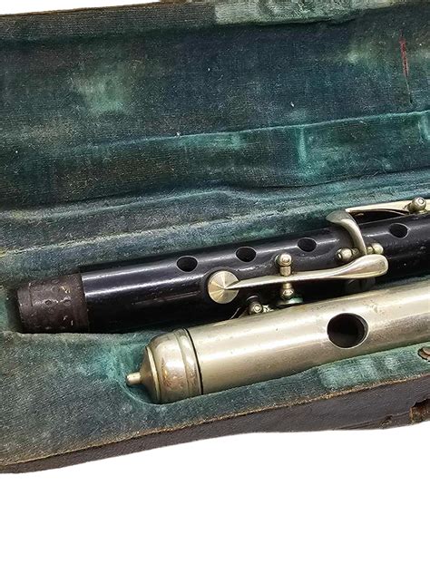 Antique Piccolo Black Wood Plus Original Case Rustic Retro