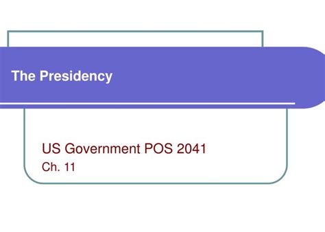 Ppt The Presidency Powerpoint Presentation Free Download Id3390016