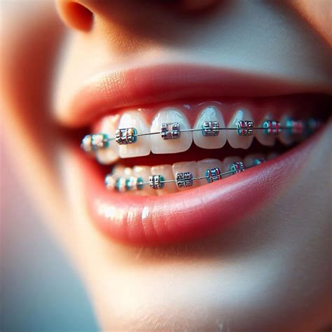 A Woman With Braces On Her Teeth With Braces On Her Mouth Premium Ai