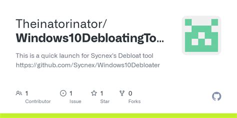 Github Theinatorinator Windows10debloatingtool This Is A Quick Launch For Sycnexs Debloat